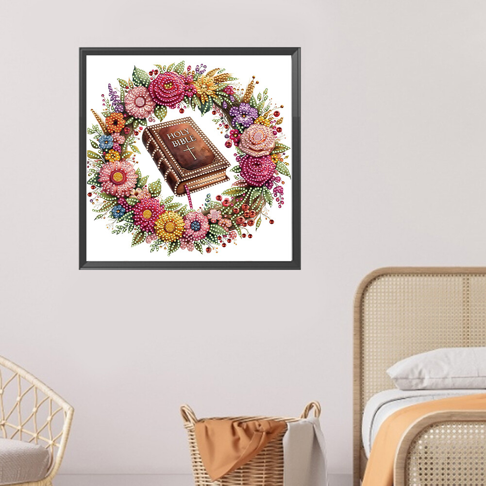 5D DIY Partial Special Shaped Drill Diamond Painting Biblical Wreath ...