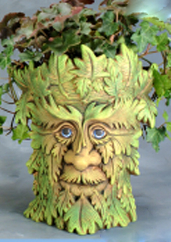 Greenman Woodland Planter 10 1/2" x 8 1/4" Ceramic Bisque, Ready to ...