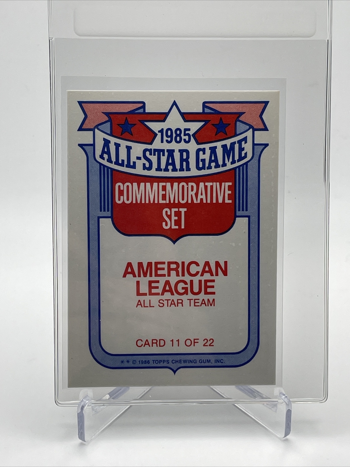 1986 Topps Glossy All-Stars 1985 AL All-Stars Card #11 Mint FREE ...