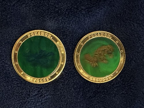Pokemon Ruby & Sapphire Preorder Holographic 3D Metal Gold Coin LIMITED ...