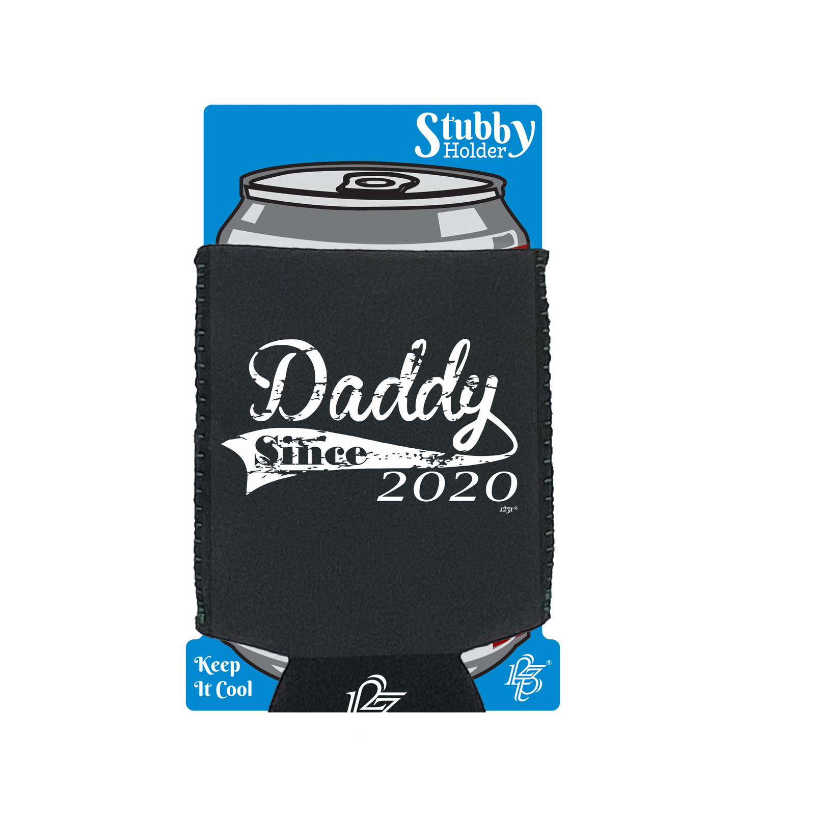 Daddy Since 2020 - Novelty Funny Gift Stubby Holder With Base Gifts ...