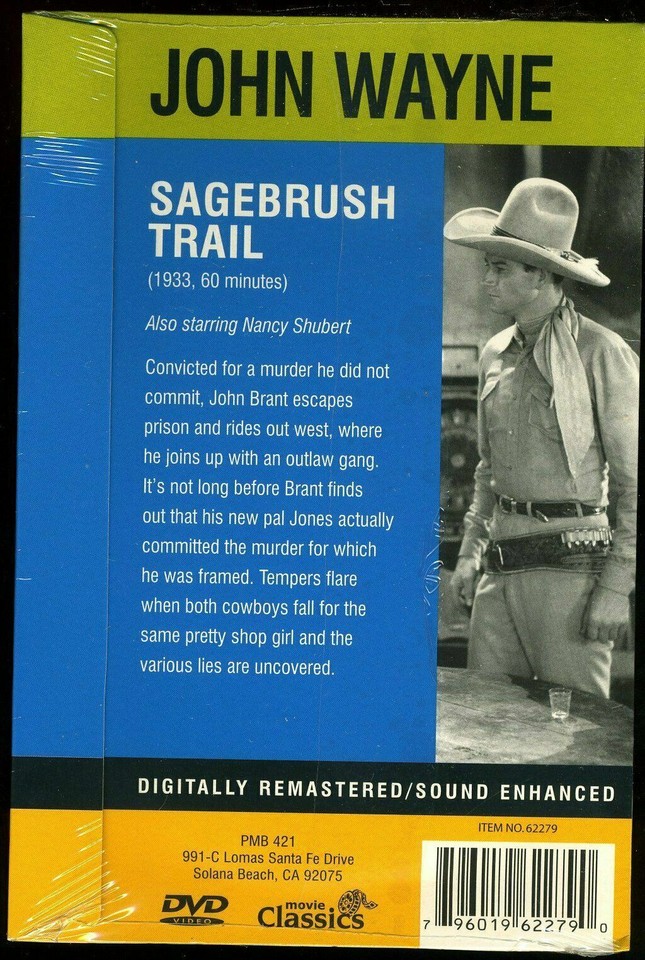 SAGEBRUSH TRAIL 1933 DVD Lone Star Western Starring John Wayne | eBay