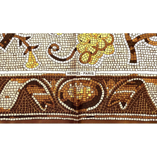 [Extremely Rare] Good Condition Hermes Carre 90 Pavement Tile Pattern ...