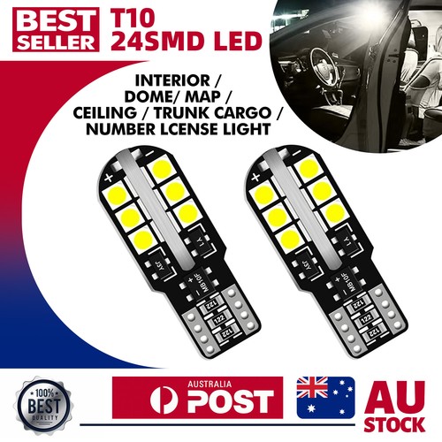 8X CANBUS T10 LED Wedge Parker License Plate Light Globes W5W 194 168 ...