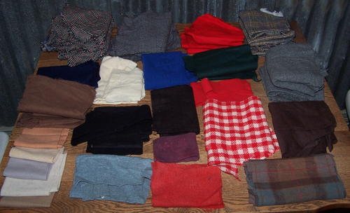 5+ Pounds Scrap Wool Fabric for Hand Rug Hooking/Recycled Clothing ...