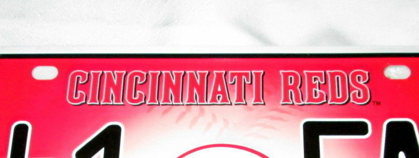 CINCINNATI REDS #1 FAN EMBOSSED METAL LICENSE PLATE #12 - NEW | eBay