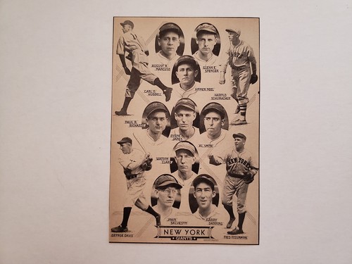 Giants 1933 Team Picture Carl Hubbell Harry Danning Al Smith Homer Peel ...