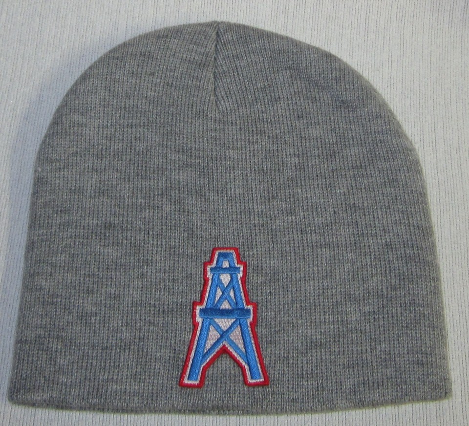 Houston Oilers Beanie 🏈Knit Hat 🏈VINTAGE NFL PATCH/LOGO 🏈6 Cool Colors ...