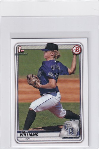2020 BOWMAN DRAFT 1ST RC CASE WILLIAMS COLORADO ROCKIES FIRST ROOKIE ...