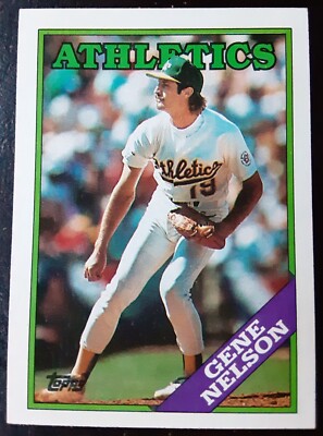 1988 Topps #621 Gene Nelson Pitcher Oakland Athletics FREE shipping | eBay
