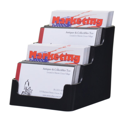 Business Card Holder 4 Pocket Black 4 Tier Gift Card Display Counter ...