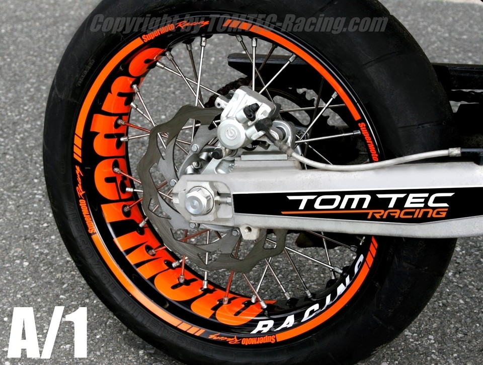Wheel Sticker Supermoto Suzuki DR 125 650 DRZ 400 SM RMZ 250 450 S Rim ...