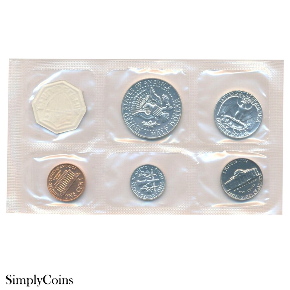 1964 Proof Set Silver Coins US Mint Coin Lot Original Envelope COA MQ ...
