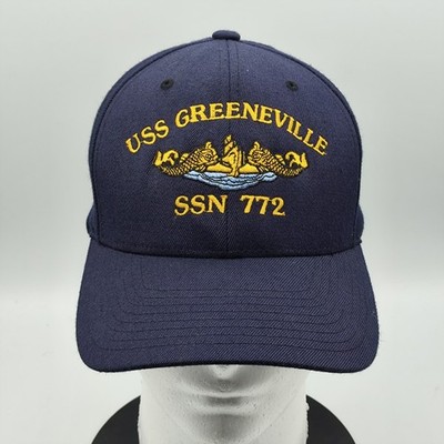 USS GREENEVILLE SSN 772 US Navy Baseball Cap Small-Medium Flexfit S-M ...