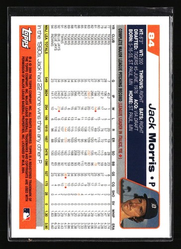 2004 Topps Retired Signature Edition #84 Jack Morris | eBay