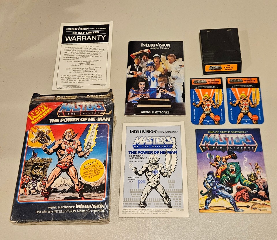 POWER OF HE-MAN Intellivision Game In Plastic Opened Comic Included | eBay