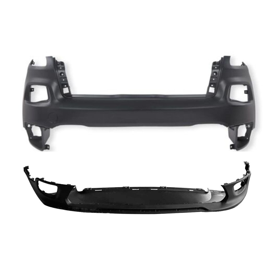 NEW For Jeep Cherokee CH1014112, CH1015119 2PCS Front Bumper Covers ...