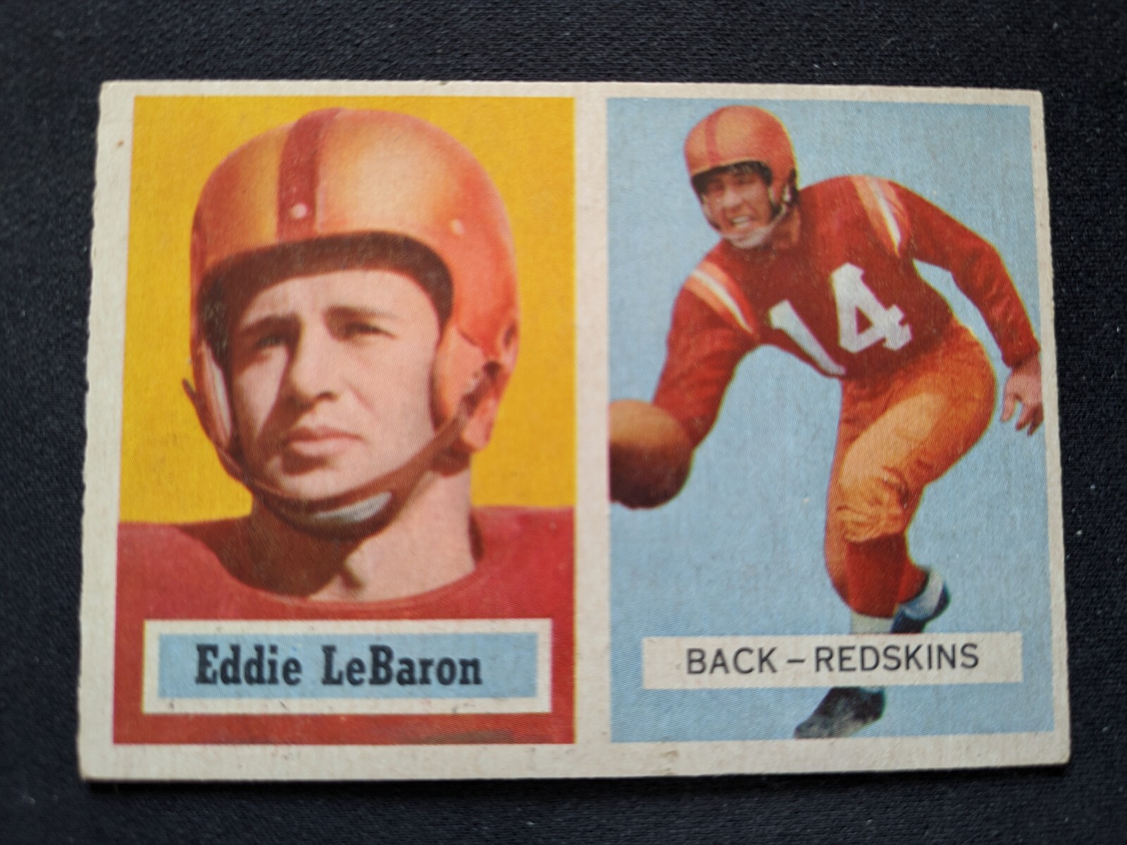 1957 Topps Football Card # 1 Eddie LeBaron - Washington Redskins (VG/EX ...