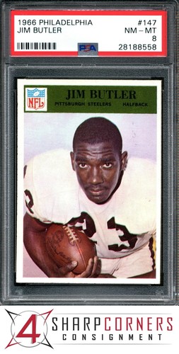 1966 PHILADELPHIA #147 JIM BUTLER STEELERS PSA 8 F4053372-558 | eBay