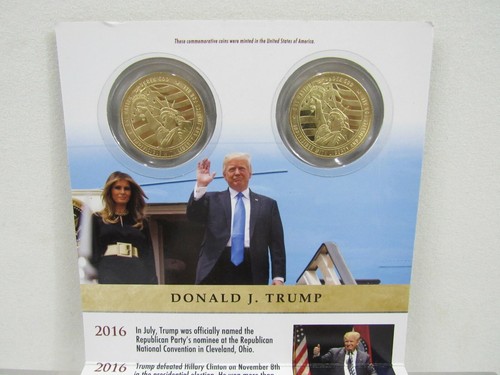 President Donald Trump & Ronald Reagan Commemorative Coin Set RNC Rare ...
