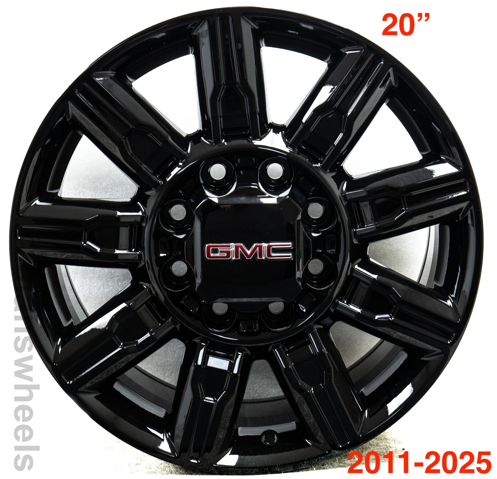 4 New 20” GMC Sierra AT4 2500 3500 HD 8 Lug Black Wheels Rims Replica ...