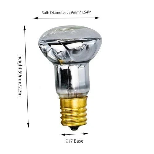 4 Pack Lava Lamp Bulb R39 E17 30W Reflector Type BulbGlitter Lamps ...