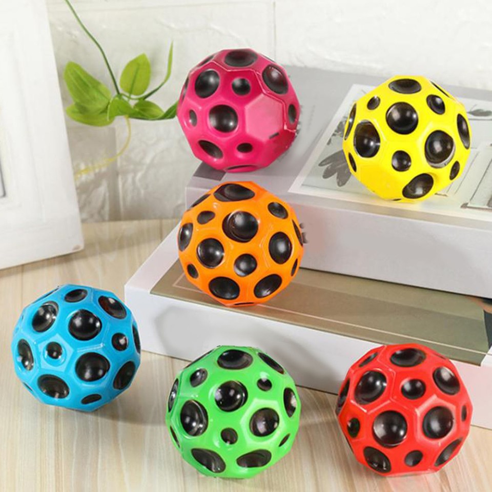 66mm High Bounce PU Foam Hole Ball Sensory Fidget Toy For Kids Pink HG ...