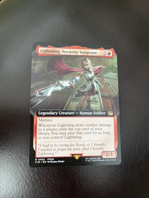 Lightning, Security Sergeant (Extended Art) - 0462 - Final Fantasy MTG SHIPS NOW | eBay