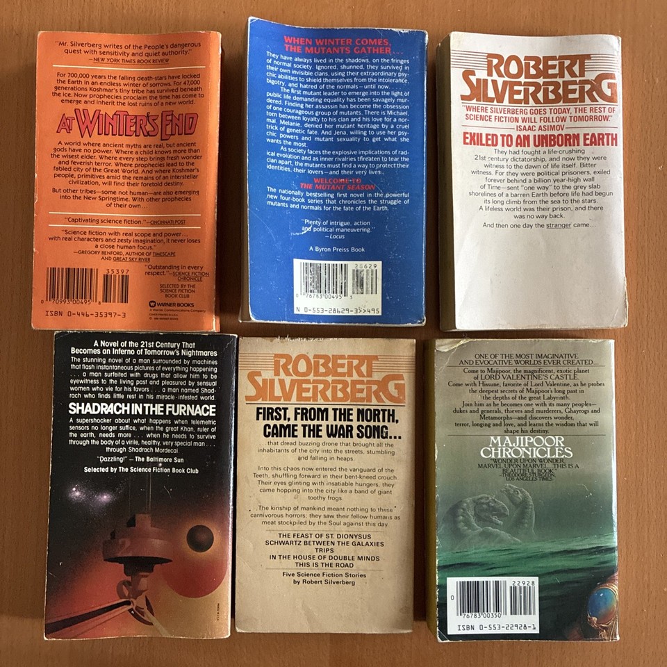 Robert Silverberg - Lot of 6 PB in FAIR to GOOD condition, see photos ...