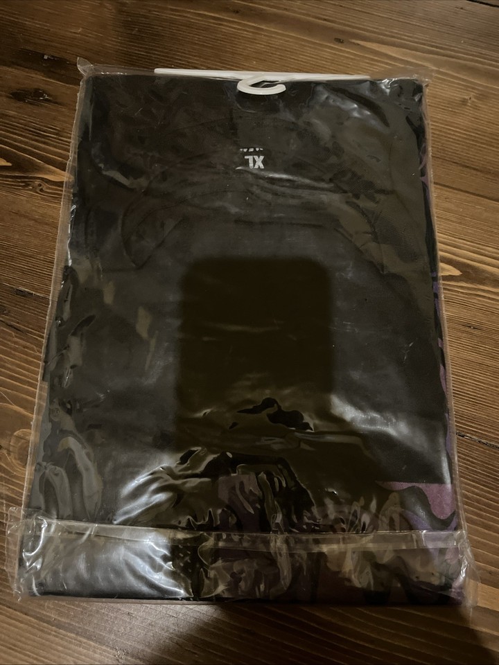 Jimi Hendrix Purple Graphic Print On Black Tee New In Cellophane XL ...