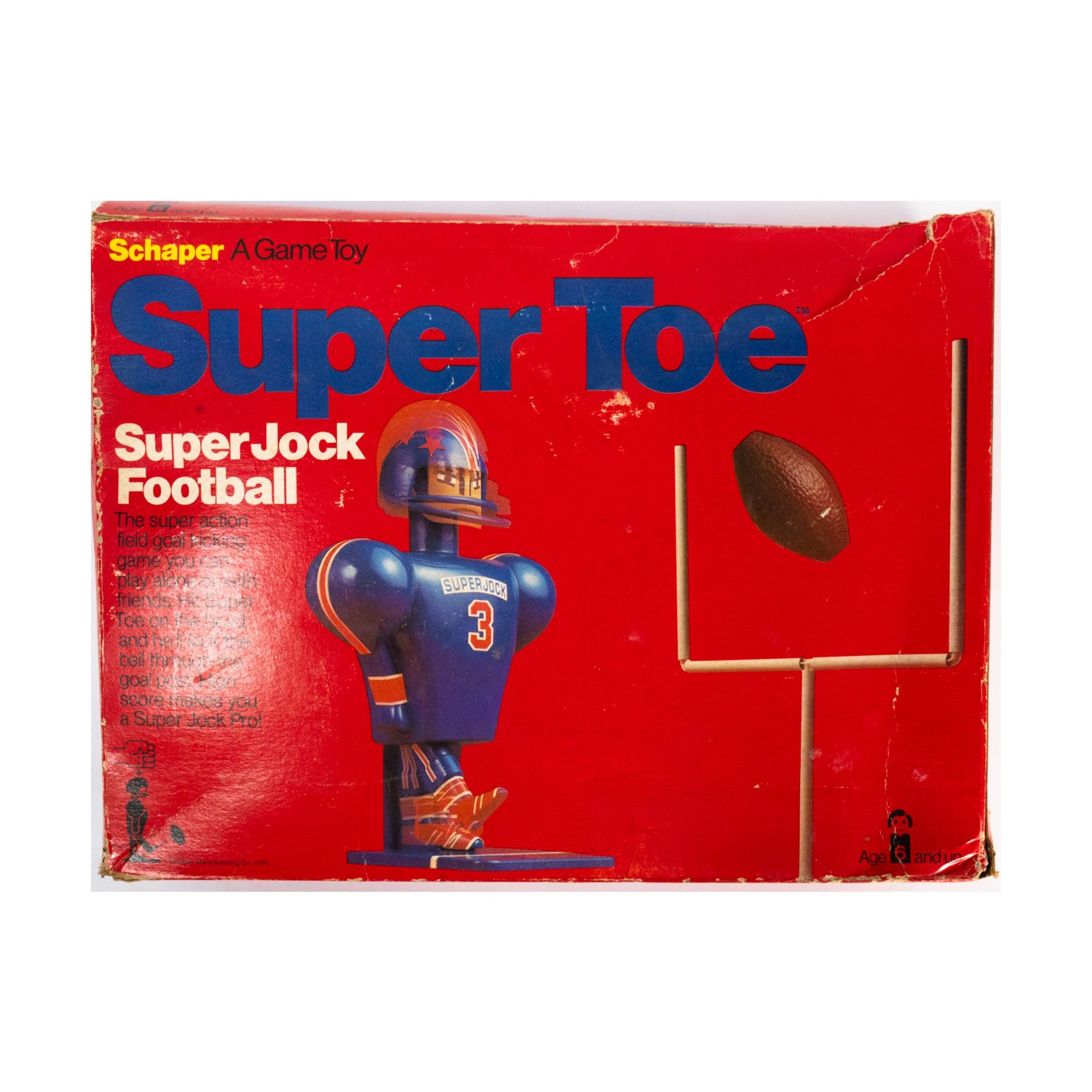 Schaper Board Games Super Toe - Super Jock Football Box Fair | eBay