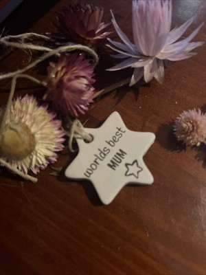 Clay Gift Tag / Worlds Best Mum Gifting Mothers Day / Birthday | eBay