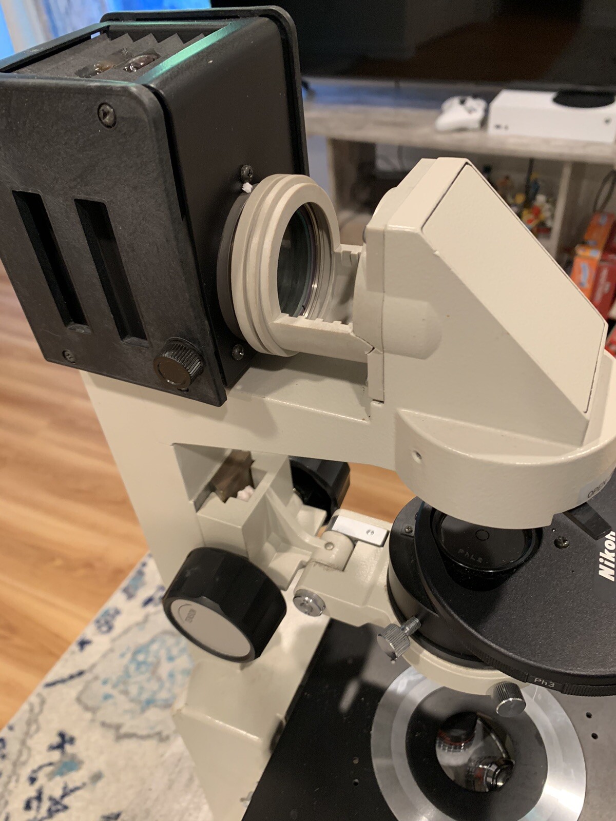 NIKON Diaphot Microscope Inverted Phase Contrast Fluorescence 5x ...