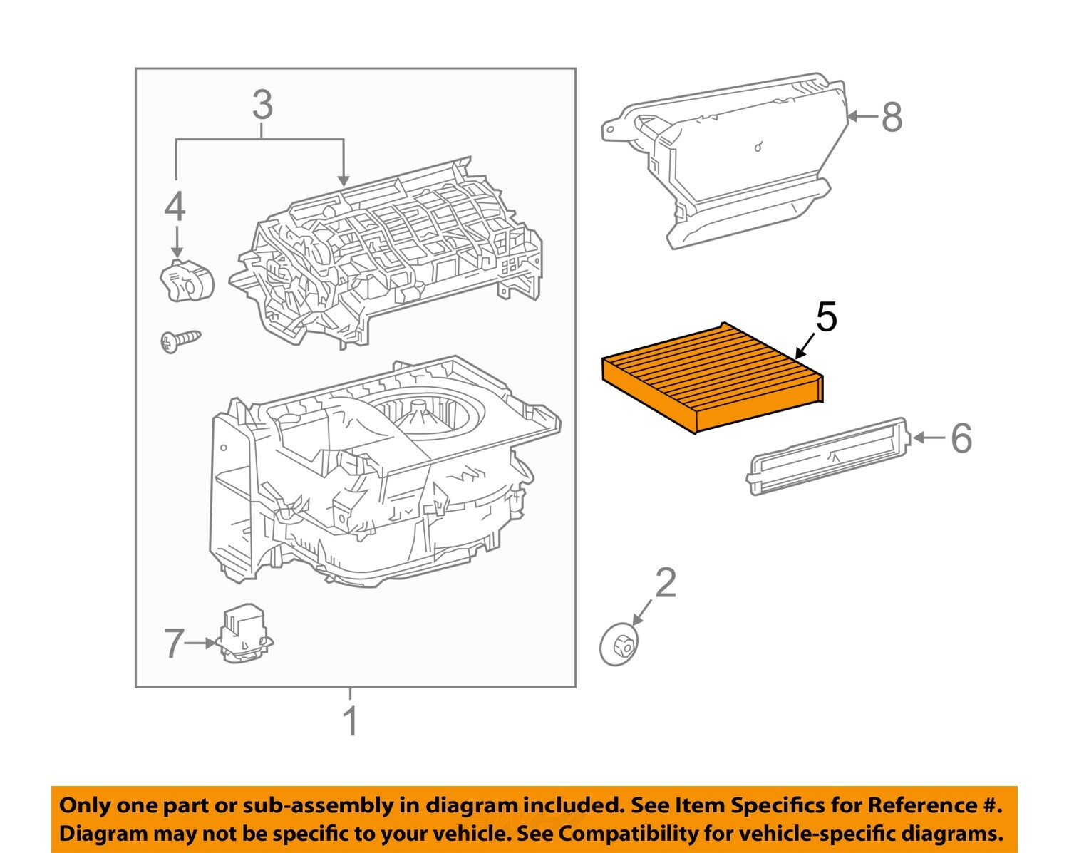 87139-f4010 Toyota Filter Clean Air 87139F4010 Genuine OEM Part for ...