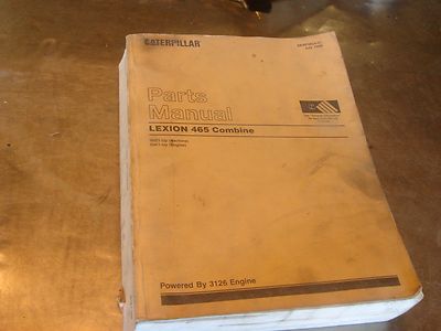 Caterpillar Lexion 465 Combine Parts Manual Book ag SEBP2824 spare list ...