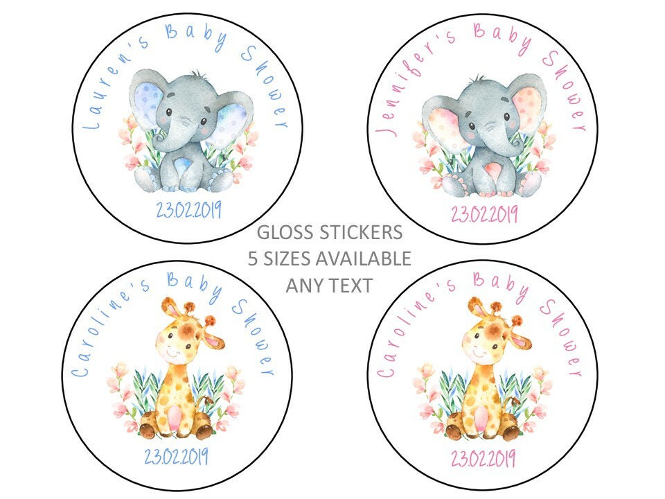 Custom Baby Shower Stickers 35 Personalised Oh Baby Shower Stickers