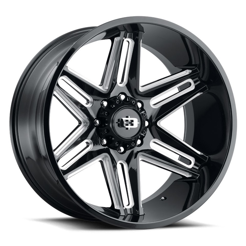 22x10 Vision 363 Razor 5x5/5x127 -19 Black Milled Wheels Rims Set(4) 78 ...