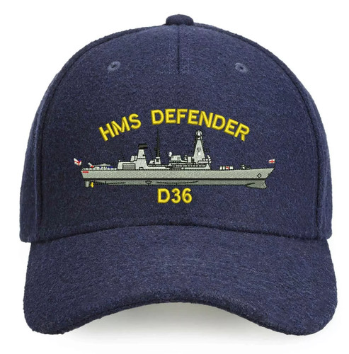 HMS Defender Profile Embroidered Baseball Caps | eBay UK