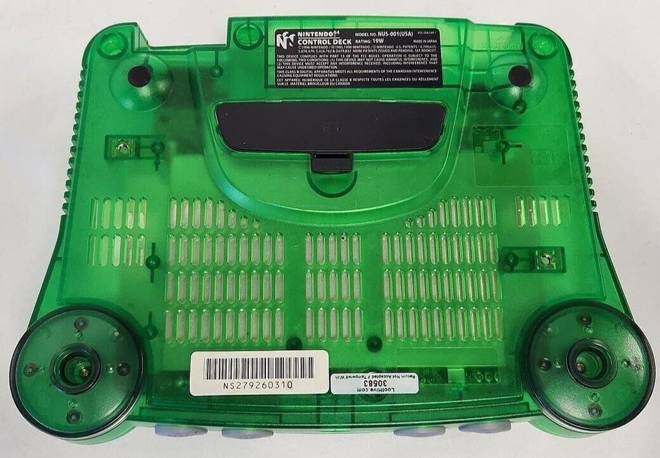 Vintage N64 Funtastic Jungle Translucent GREEN Nintendo-64 Gaming ...