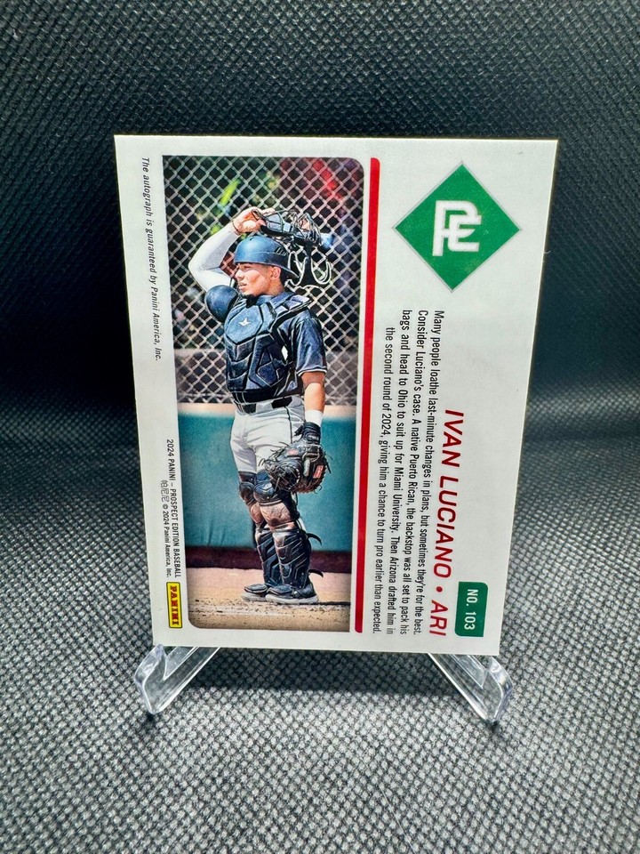 Ivan Luciano 2024 Panini Prospect Edition 103 Prospect Ticket Auto SP ...