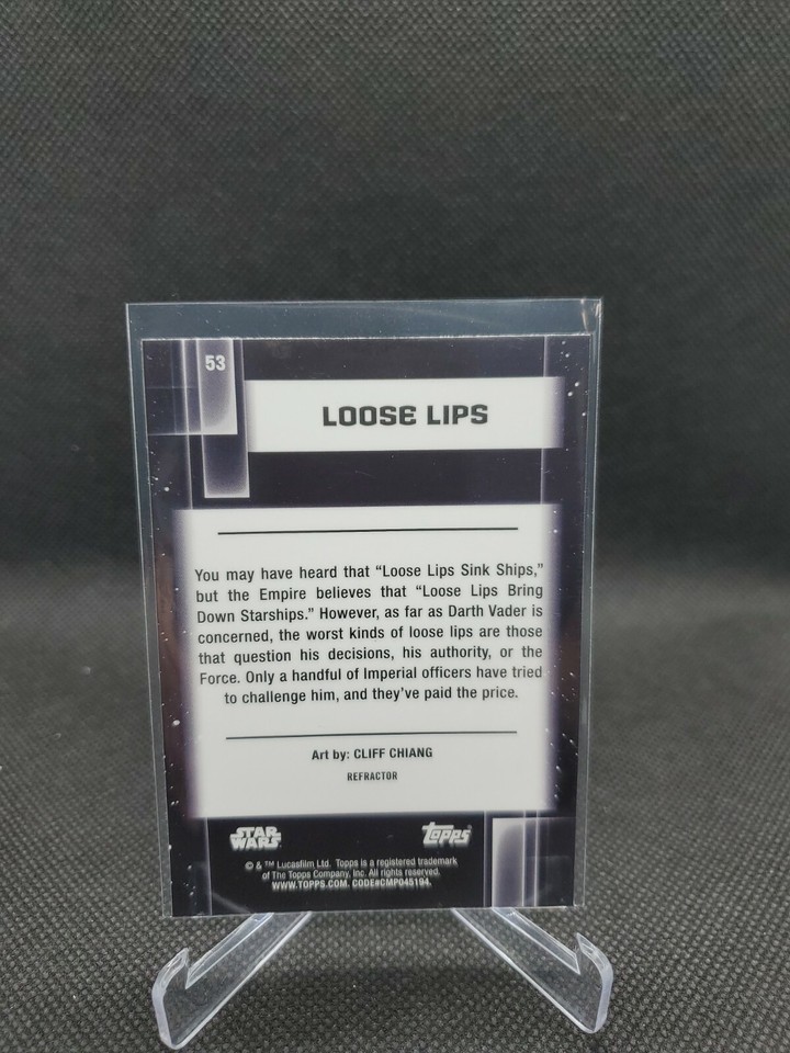 2021 Topps Chrome Star Wars Galaxy Refractor Loose Lips #53 | eBay