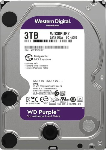 Western Digital Purple 3TB Internal 7200RPM 3.5" (WD30PURX) HDD | eBay