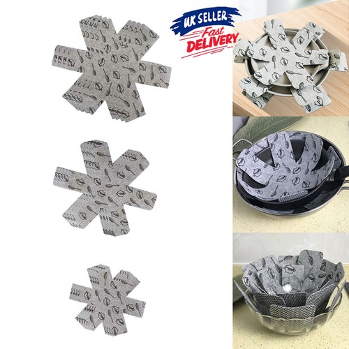 3/9X Pan Bowls Pad Anti-slip Scratchs Pot protector Divider Heat ...