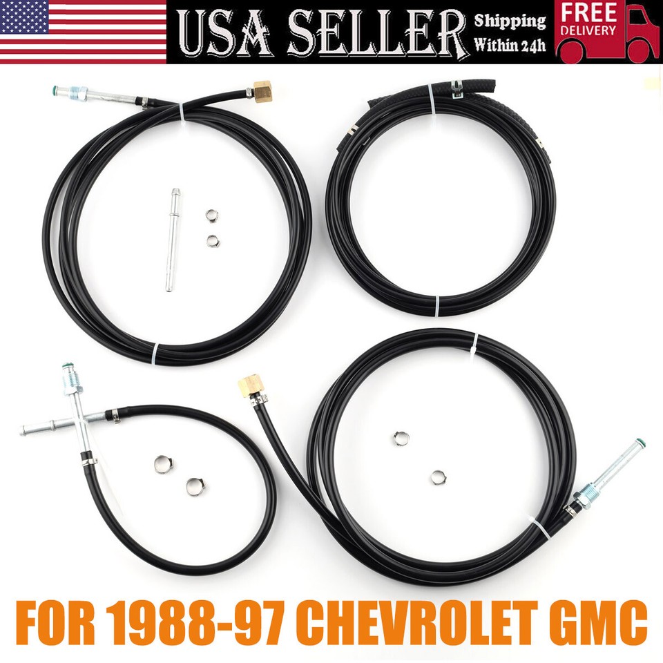 Fuel Line Set Gas 1988-1997 Chevy GMC C/K Truck Durable Nylon ...
