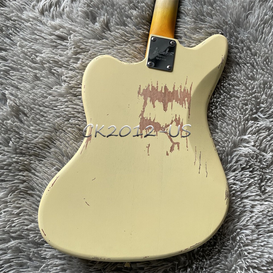 Vintage White Performer Jazzmaster Relic Electric Guitar P90 Pickup ...