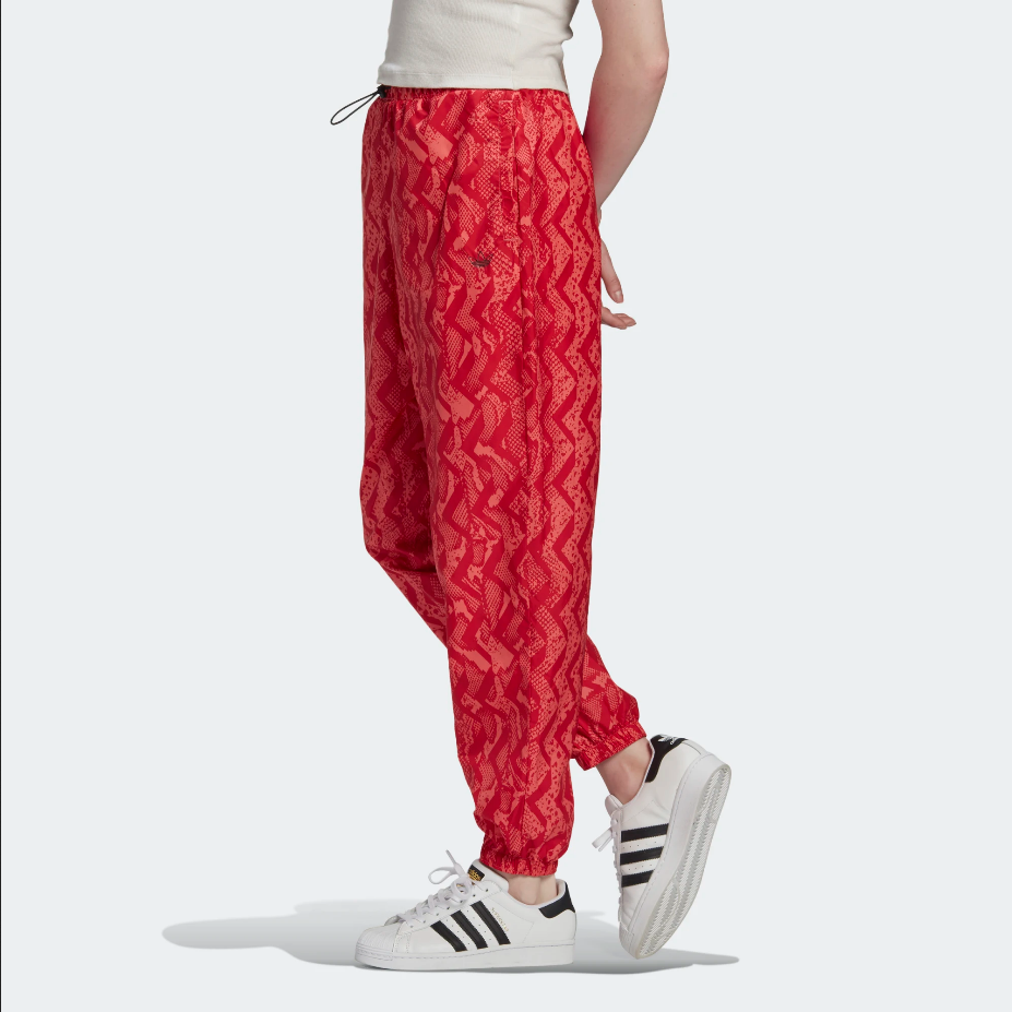 Adidas All Over Print Women Track Pants Semi Flash Red Scarlet GD9263 ...