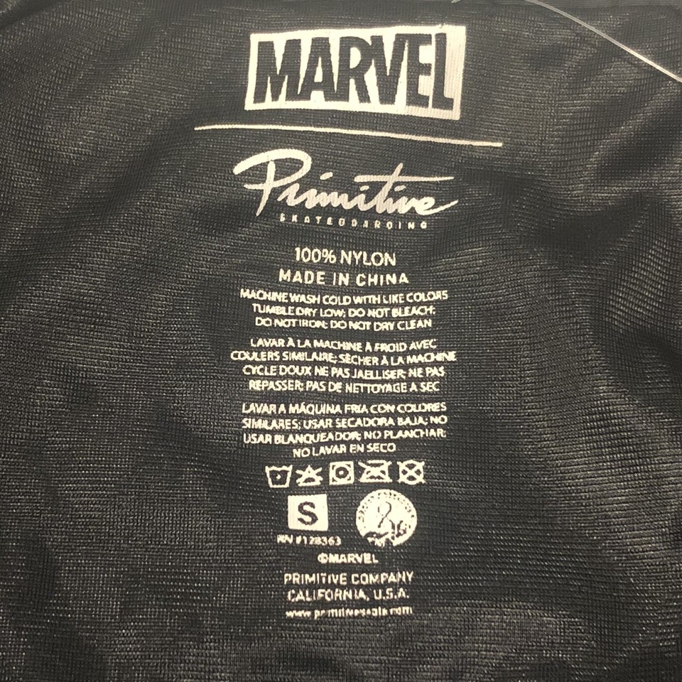 Primitive x Moebius x Iron Man Black Nylon Jacket Men’s Small Back ...