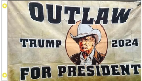 3X5 TRUMP 2024 OUTLAW FOR PRESIDENT FLAG BANNER W/ GROMMETS | eBay