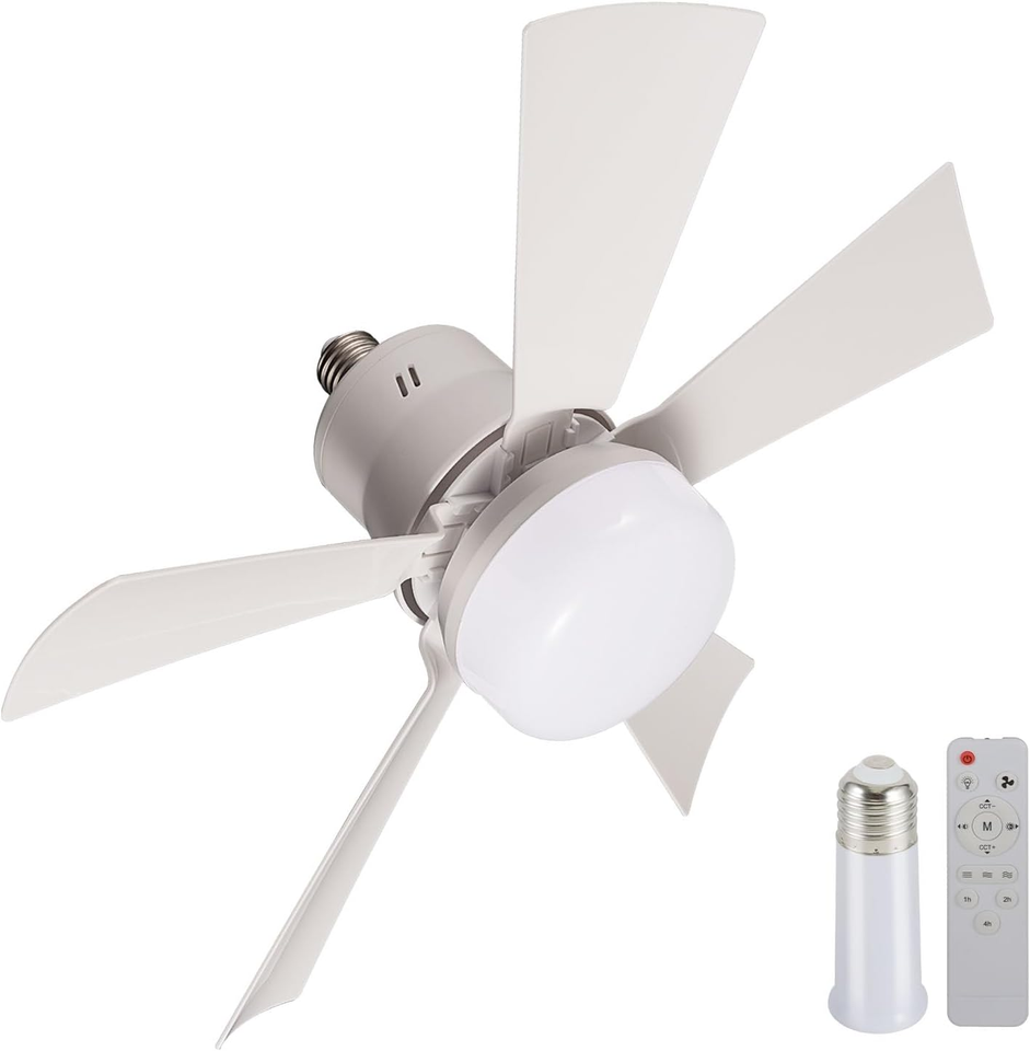 Light Socket Fan with Remote, Socket Fan Light for Crowded Corners ...