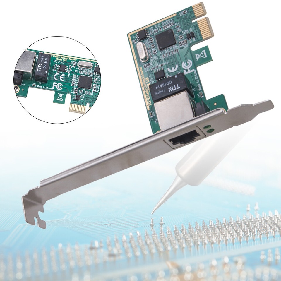 10/100/1000M Gigabit Ethernet PCI Express PCI-E Network Card Reusable ...